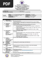 Cot Grade 4-Math | PDF | Area | Triangle