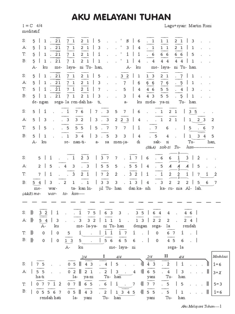 Aku Melayani Tuhan | PDF