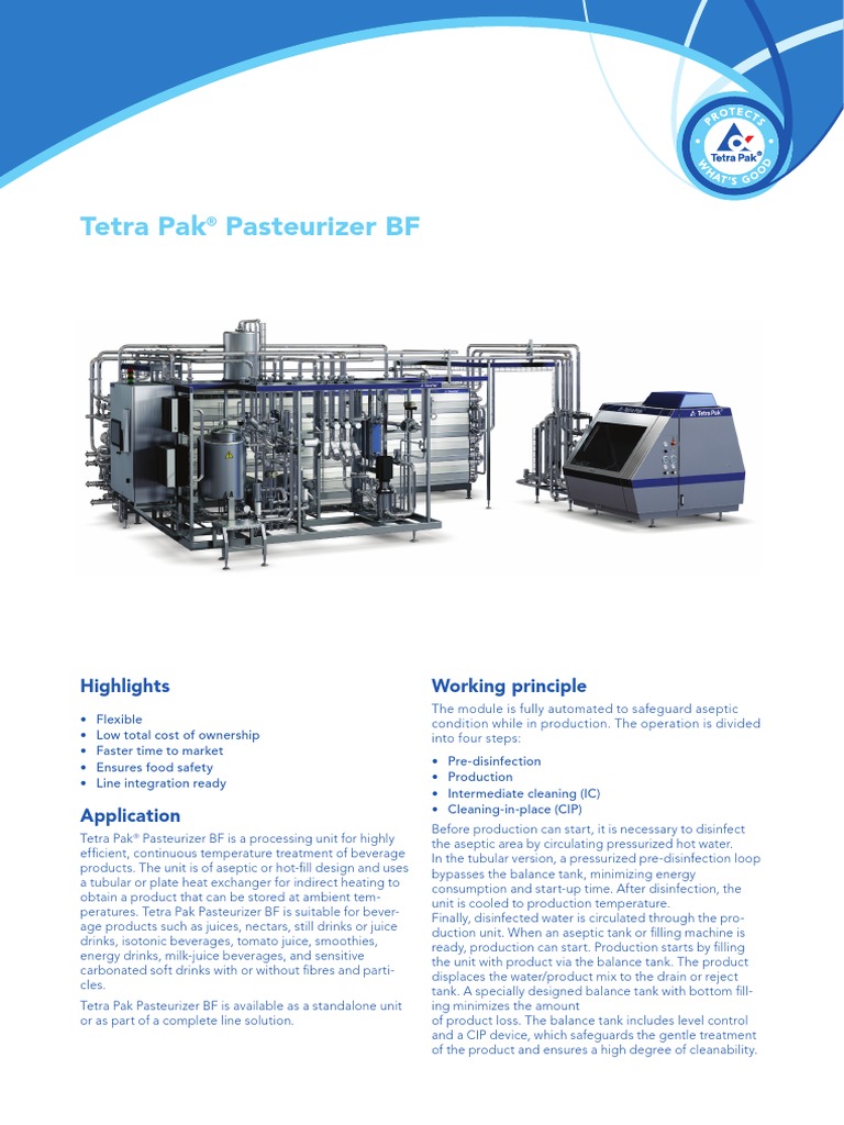 Pasteurizer BF TETRA PAK | PDF | Heat Exchanger | Automation
