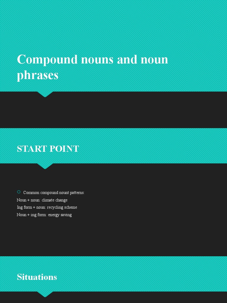 Compound Nouns and Noun Phrases | PDF | Grammatical Number | Plural