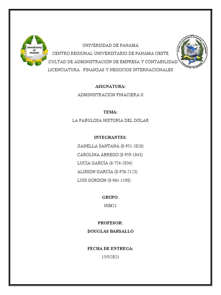 Historia del Dólar: Orígenes y Evolución | PDF | Dólar de los Estados ...