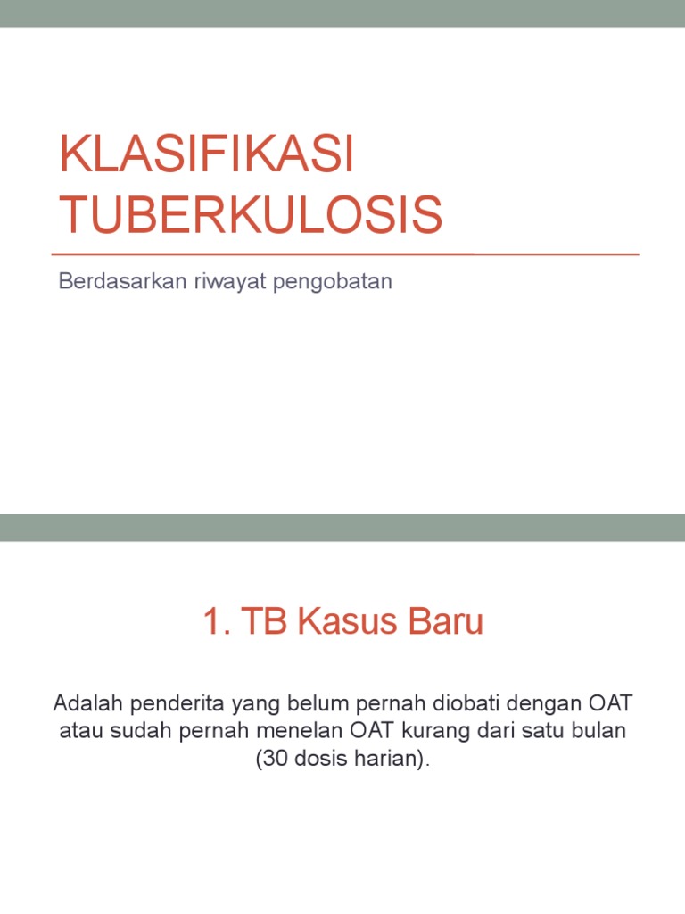 Klasifikasi Tuberkulosis | PDF | Pengembangan Diri | Kesehatan Holistik