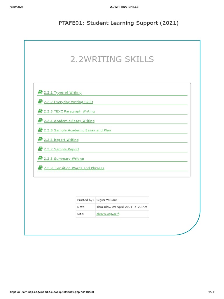 Developing Strong Writing Skills: A Comprehensive Guide to Types of ...