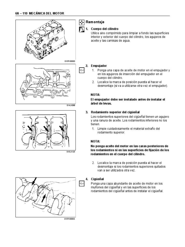 MANUAL-ISUZU-4JA1-4JH1 e | PDF | Engranaje | Pistón