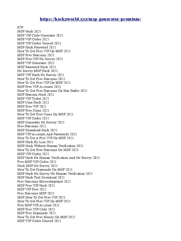 MSP Hack 2021 Free | PDF