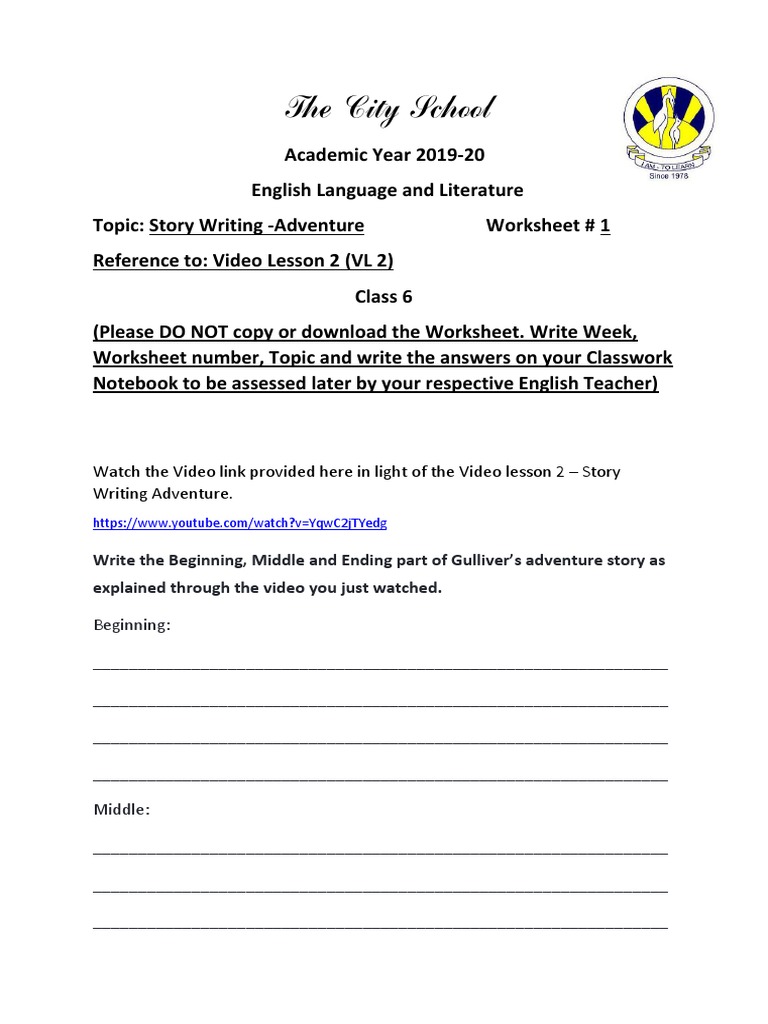 Worksheet 1 Story Writing Adventure | PDF | Communication