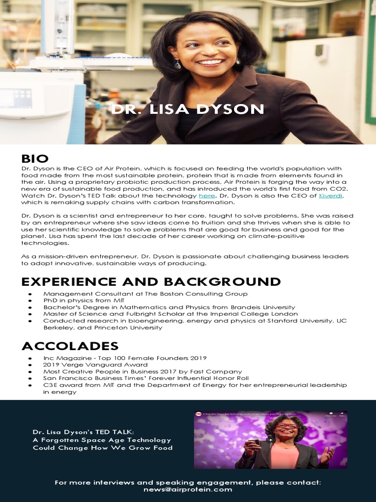 Lisa Dyson - One Pager - 20191125 | PDF