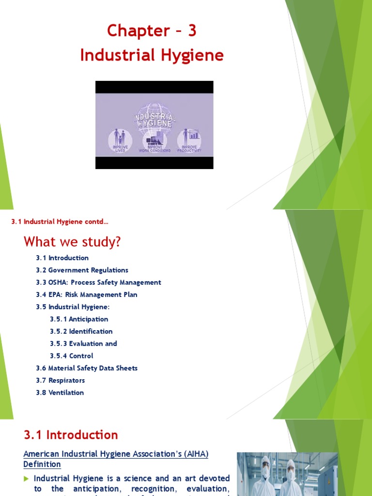 Chapter 3 Industrial Hygiene | PDF | Occupational Hygiene | Decibel