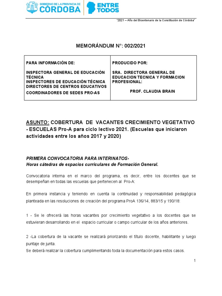 Memorandum 002 - 2021 DGETyFP | PDF | Educación avanzada | Enseñando y aprendiendo