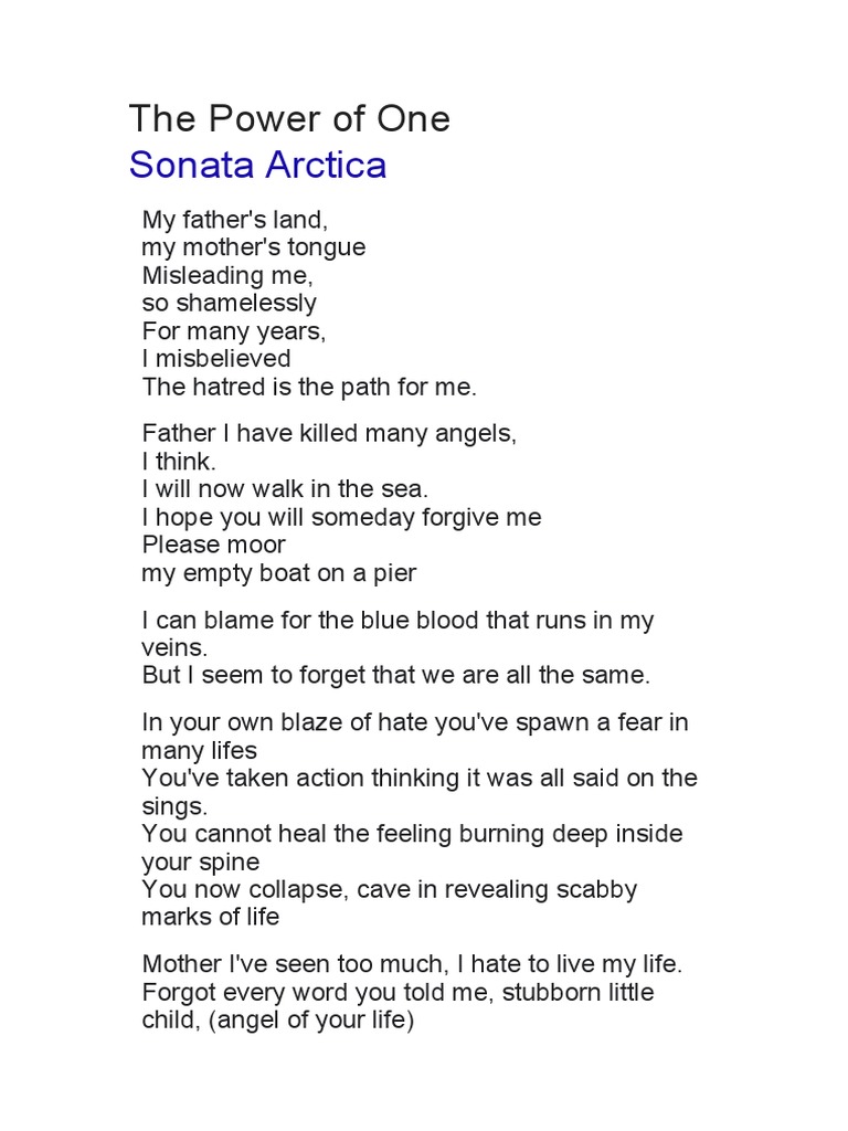 The Power of One | PDF