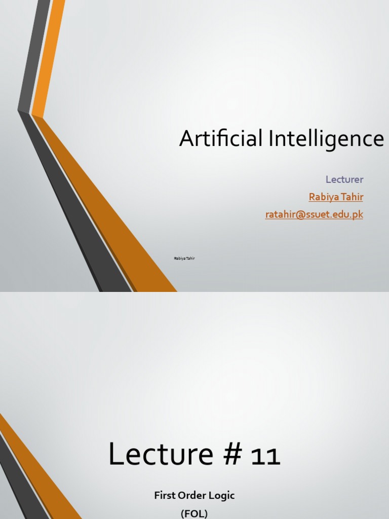 First Order Logic | PDF | First Order Logic | Logic