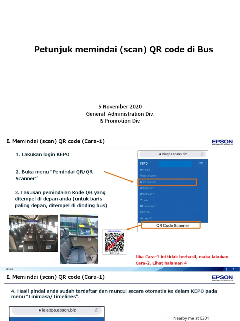 Petunjuk Scan QR Code Di Bus | PDF