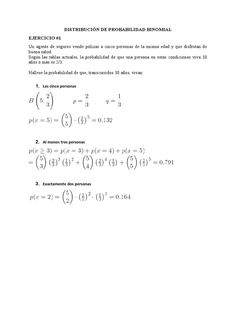 DISTRIBUCIÓN DE PROBABILIDAD BINOMIAL | PDF