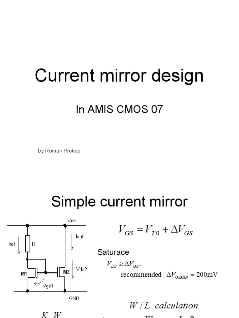 Current Mirror Design | PDF | Electrical Components | Electrical ...