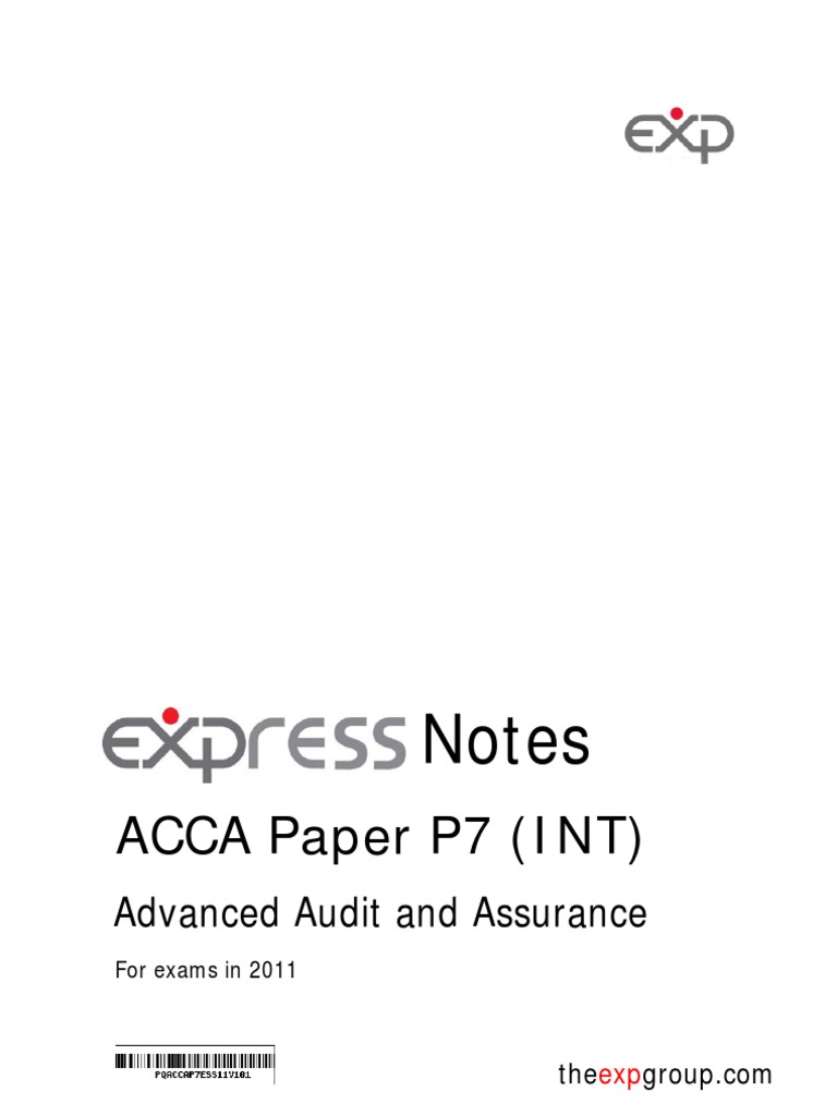 Acca P7 | PDF | Auditor's Report | Audit
