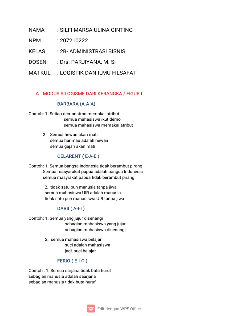 Silfi Marsa Ulina Ginting - (207210222) | PDF