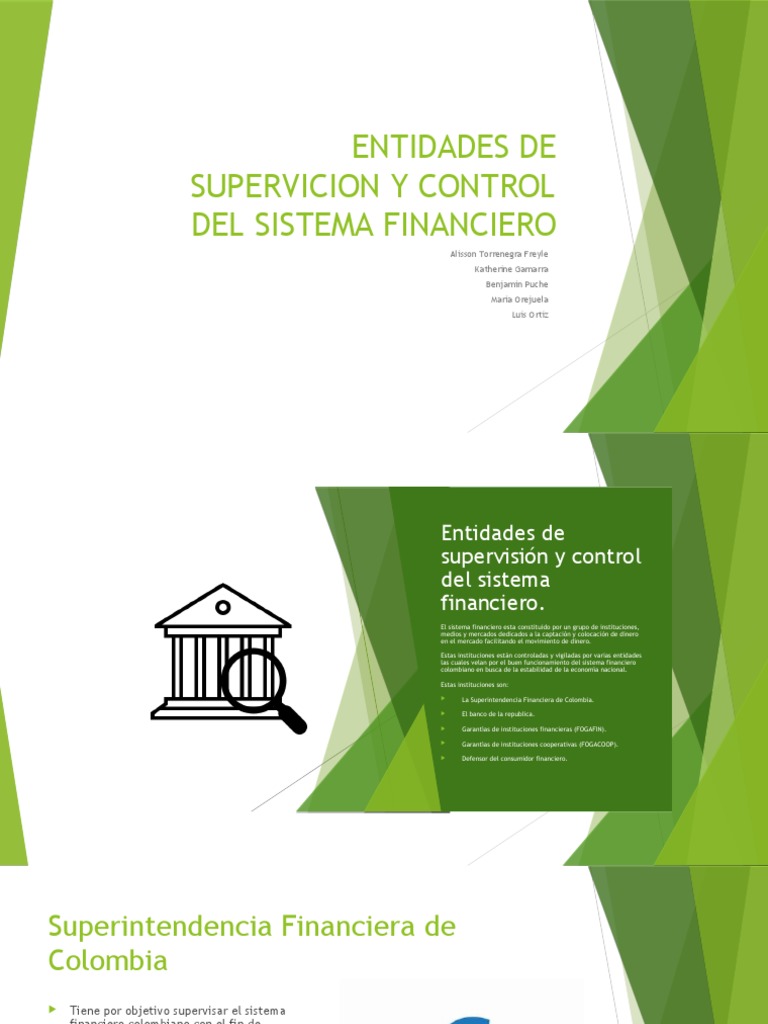Entidades de Control y Supervision | PDF | Bancos | Sistema financiero