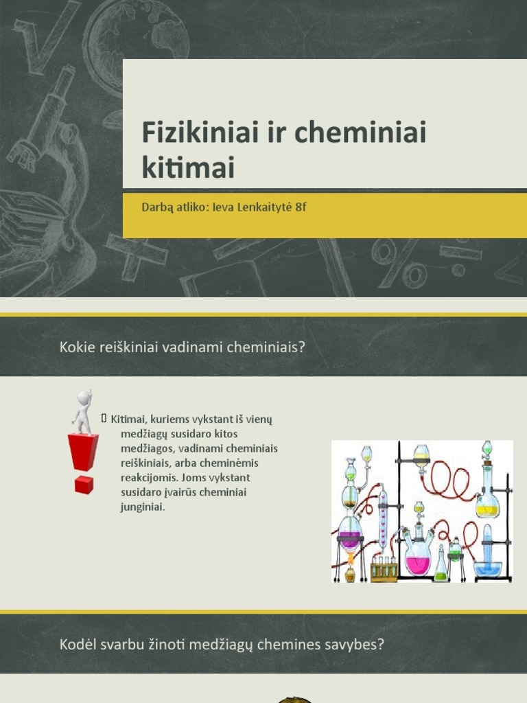 Fizikiniai Ir Cheminiai Kitimai | PDF