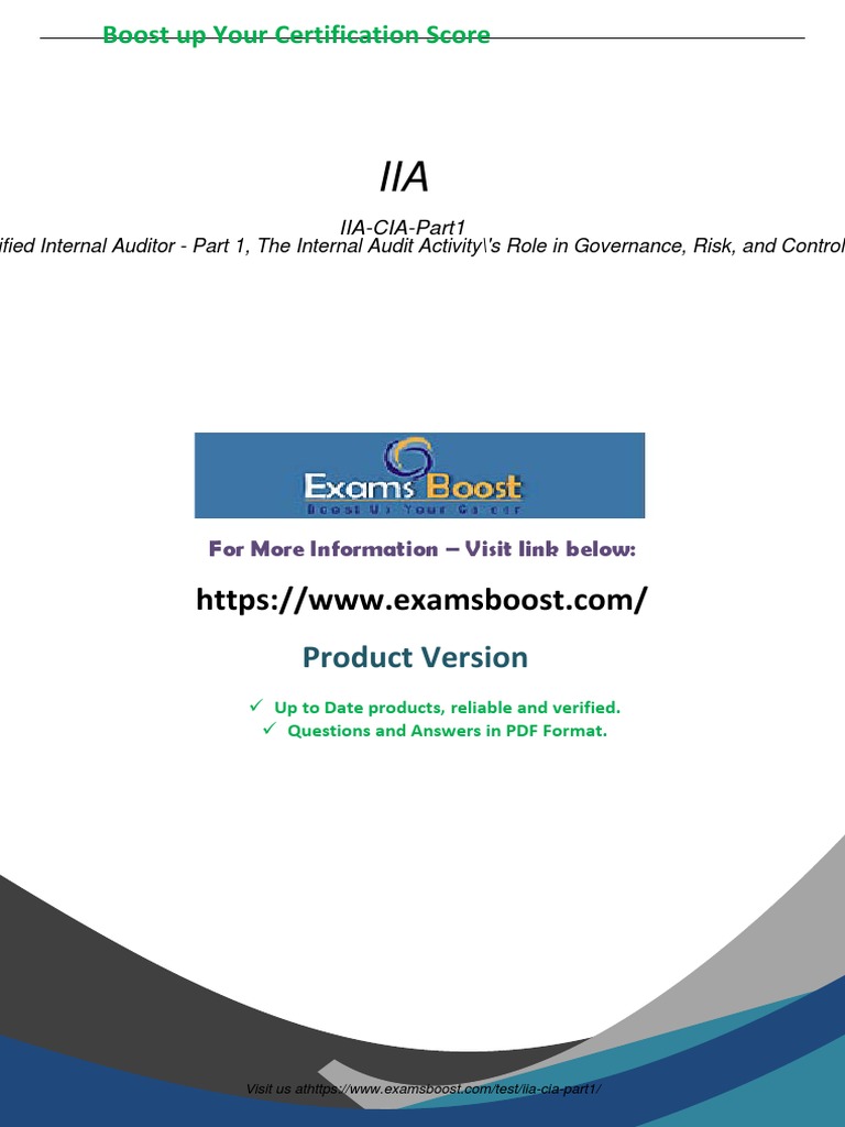 IIA CIA Part1demo | PDF | Internal Audit | Audit
