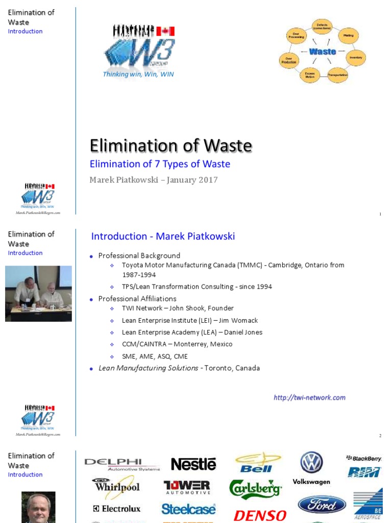 Elimination of Waste TIMWOODS | PDF | Inventory | Lean Manufacturing