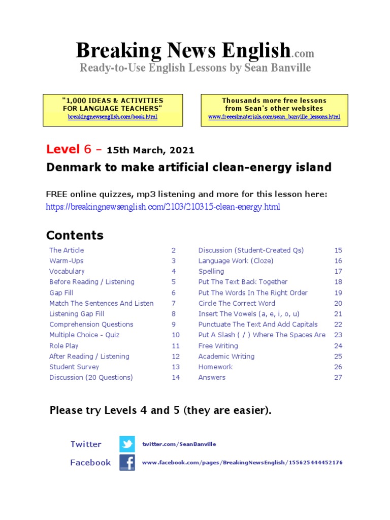 Breaking News English: Ready-to-Use English Lessons by Sean Banville ...