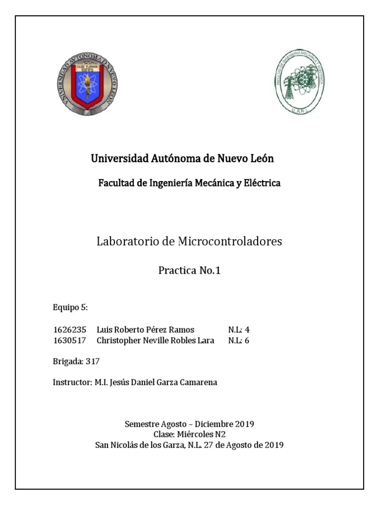 Microcontroladores - Practica 1 | PDF | Microcontrolador | Hardware de la computadora