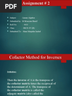 Cofactor Matrix - Formula, Definition, Examples | PDF | Mathematics ...