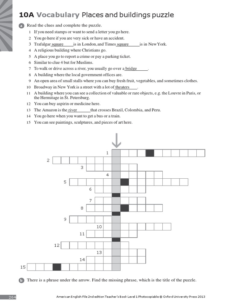 Vocabulary: Places and Buildings Puzzle | PDF
