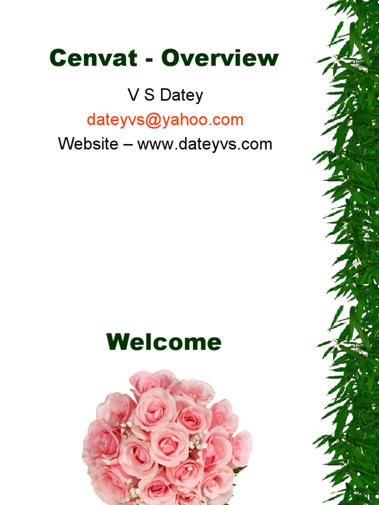 Cenvat - Overview: V S Datey | PDF | Value Added Tax | Taxes