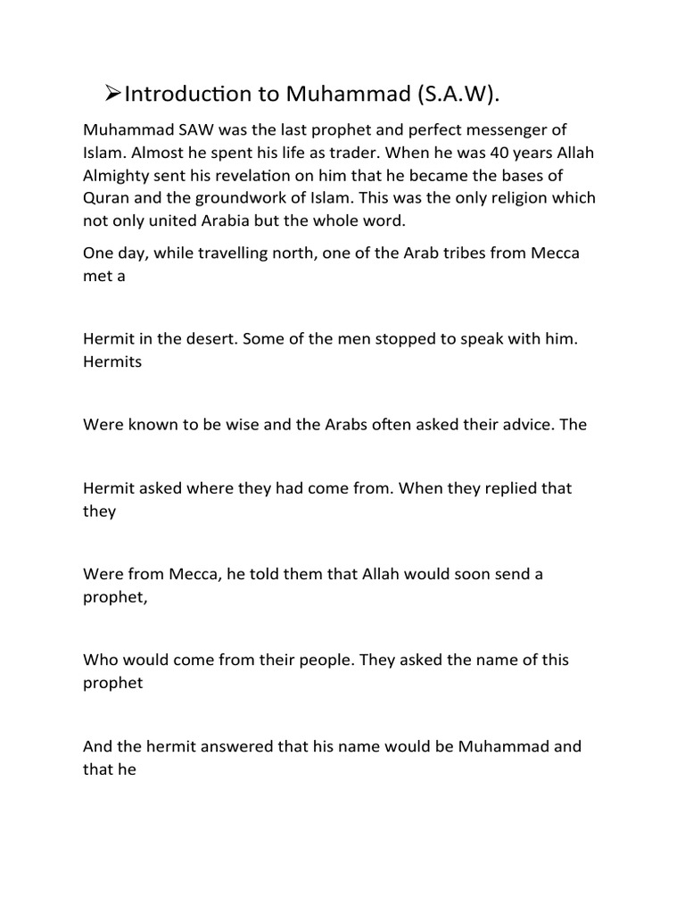 Assignment of Hazrat Muhammed SAW Life | PDF | Mecca | Muhammad