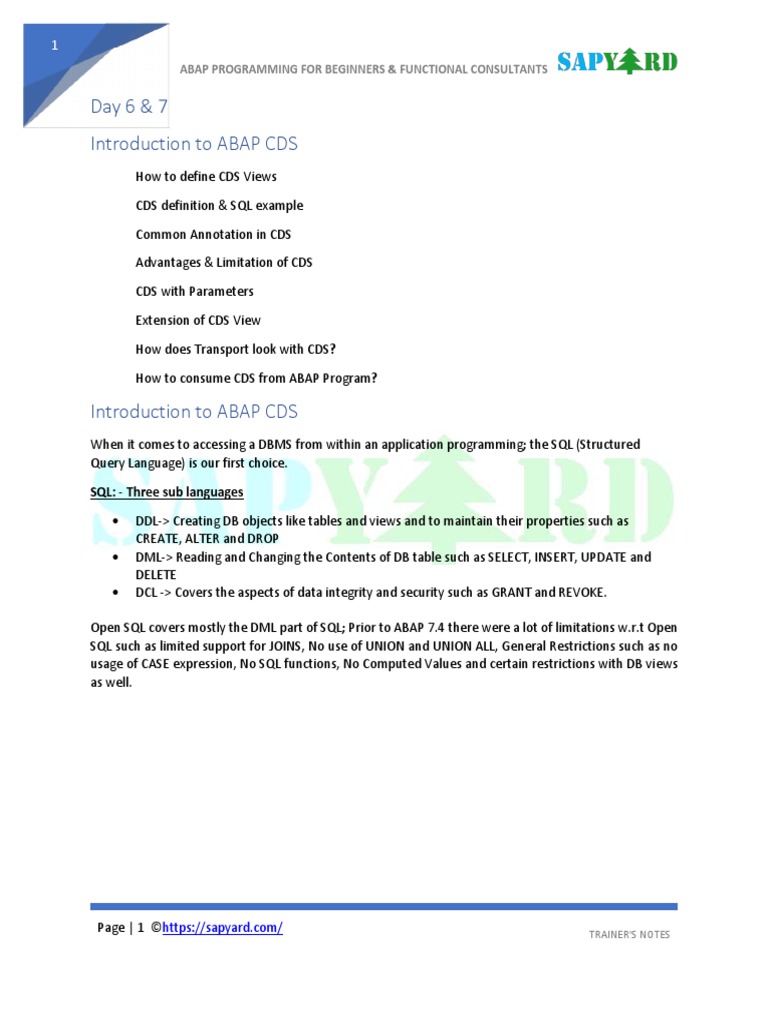 Abap Programming Pdf Parameter Computer Programming Sql