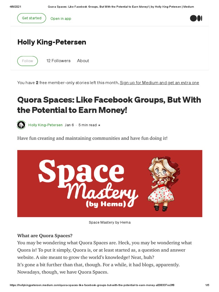 Quora Spaces - Like Facebook Groups, But With The Potential To Earn ...