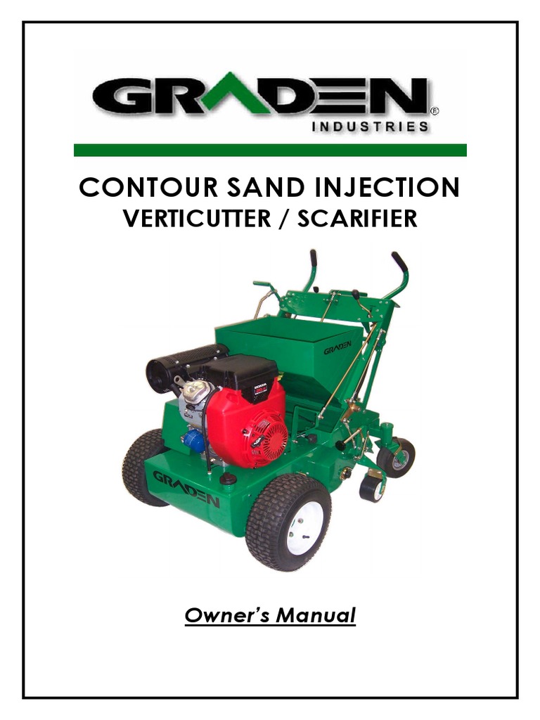 Graden Contour With Sand Injection Verticutter Scarifier | PDF | Belt ...