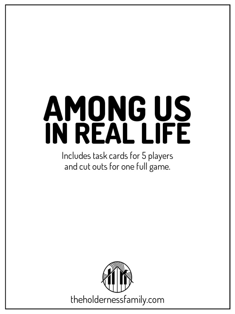 Among Us in Real Life: Instructions and Materials for a Paper-Based ...