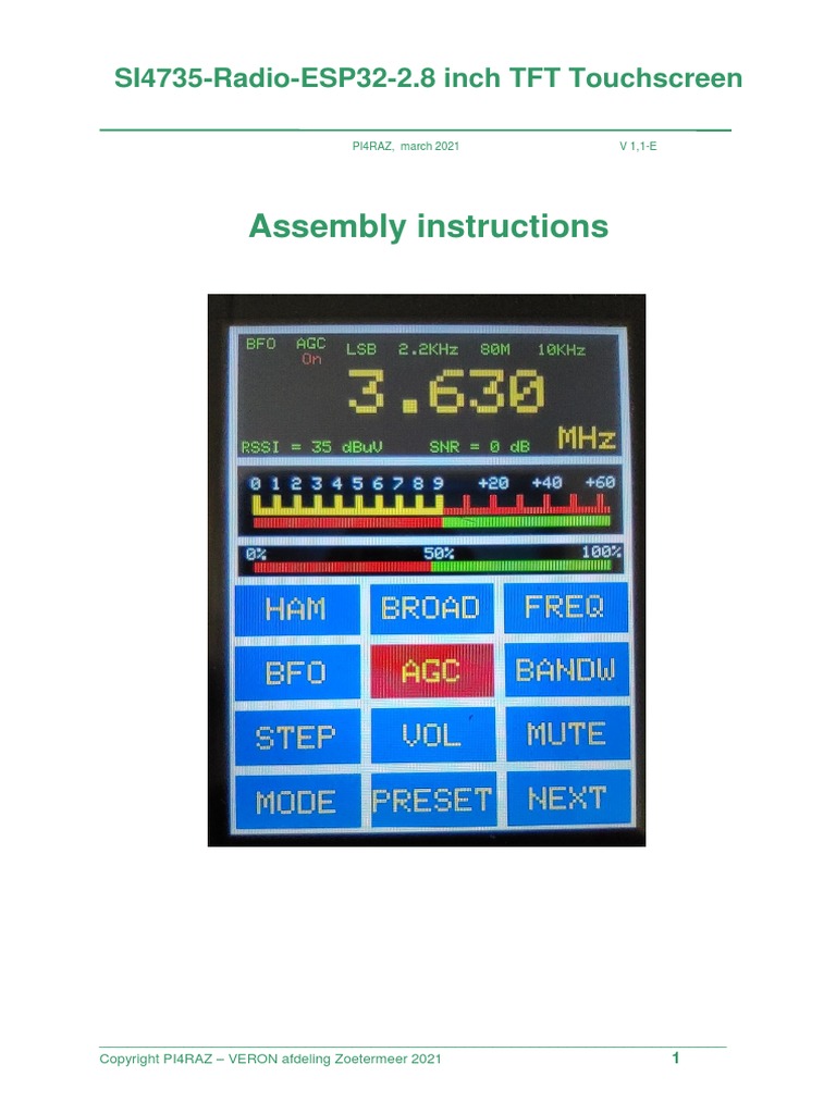Assembly Instructions SI4732-35 | PDF | Integrated Circuit | Printed ...