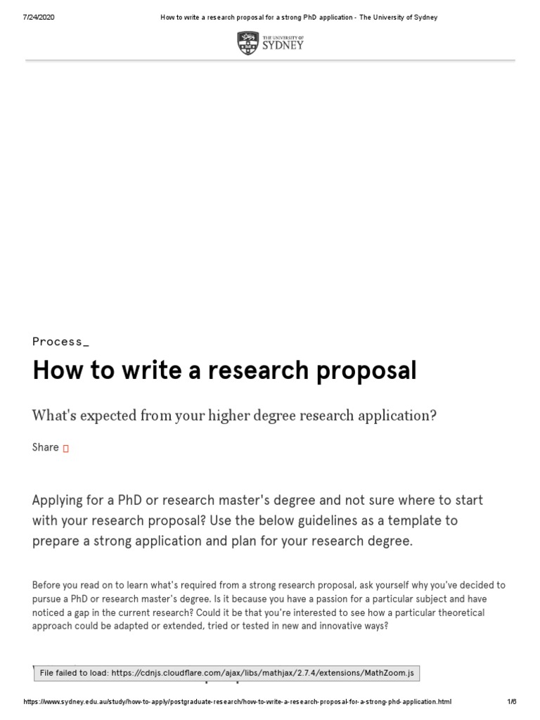 How To Write A Research Proposal For A Strong PHD Application - The ...