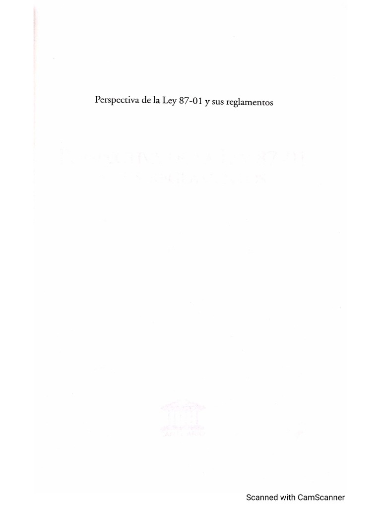 Perspectiva de La Ley 87-01 y Sus Reglamentos Por Baldomero Jiménez ...