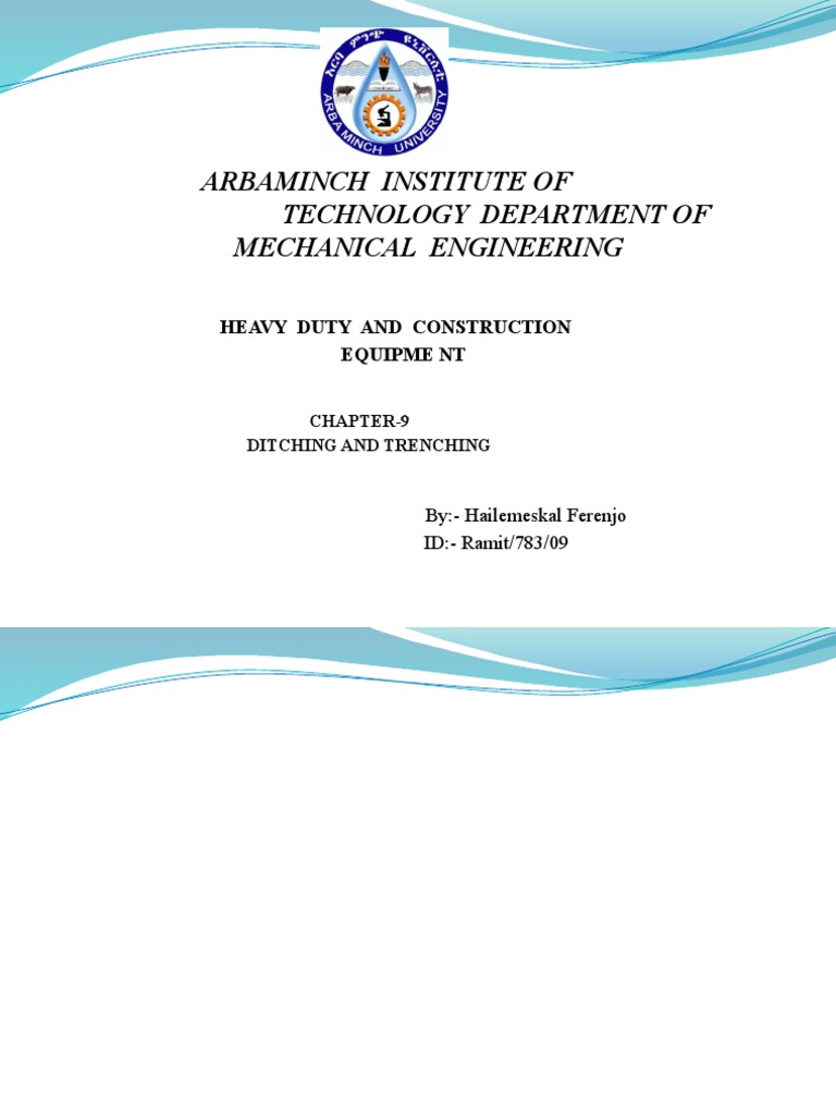 Ditching and Trenching Equipment Haile | PDF