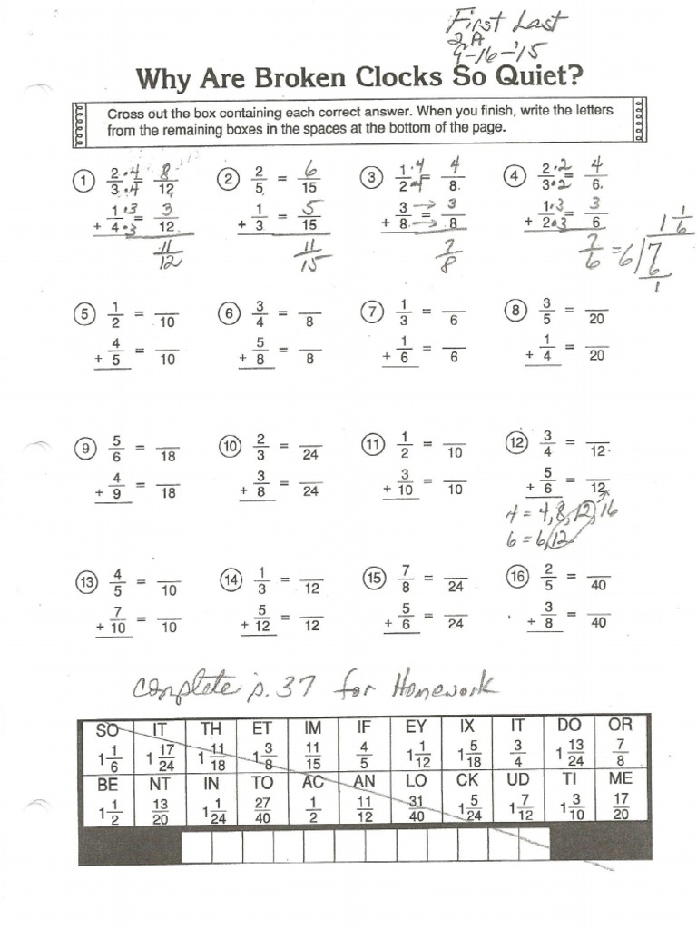 6th Grade 9-16 Classwork and HW | PDF