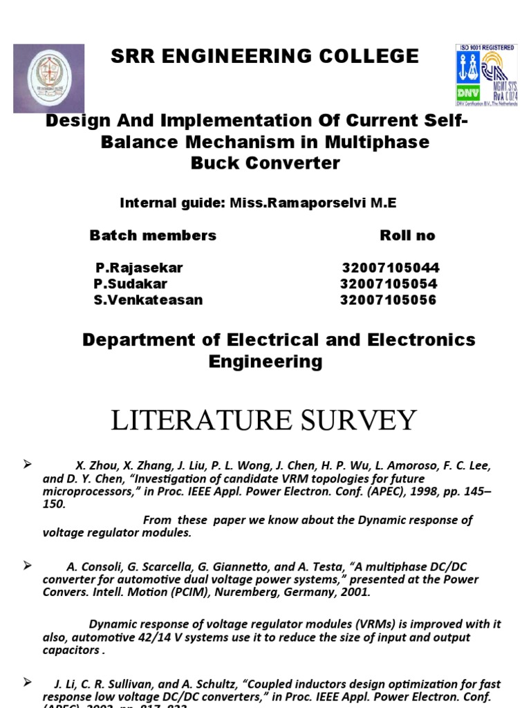 SRR Engineering College: Design and Implementation of Current Self-Balance Mechanism in ...