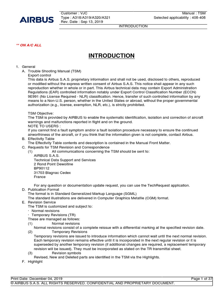 TSM Introduction | PDF | Aviation | Aircraft