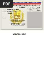 Formato de Cedula Venezolana | PDF
