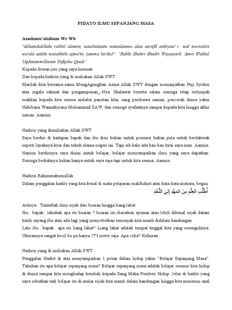 Pidato 2 | PDF
