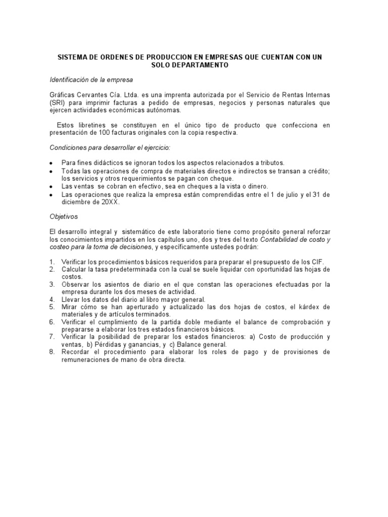Ejercicio CIF | PDF | Presupuesto | Servicios financieros