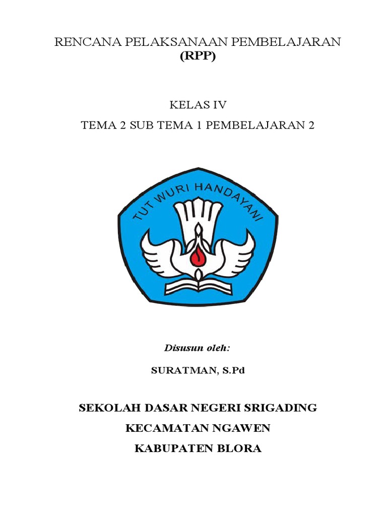 4.RPP Kls 4 T2 St1 PB 2 Adiwiyata | PDF | Seni & Disiplin Bahasa | Sains & Matematika