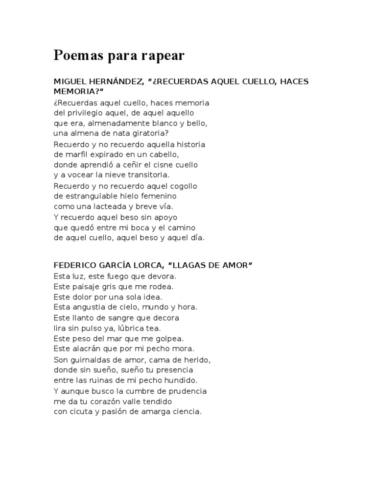 Poemas para Rapear | PDF | Jonás | Naturaleza