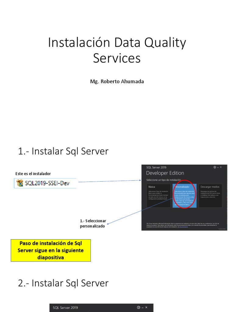 Instalación Data Quality Services | PDF | Servidor SQL de Microsoft ...