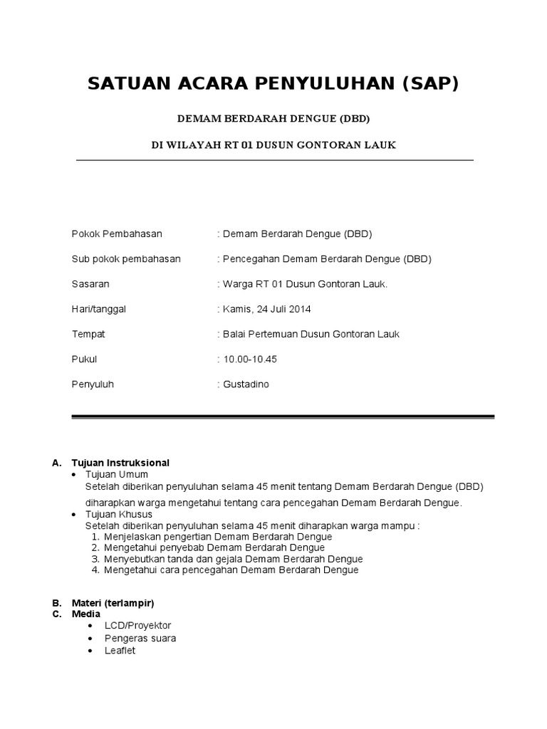 Sap Dan Leaflet DBD PDF Free Dikonversi | PDF