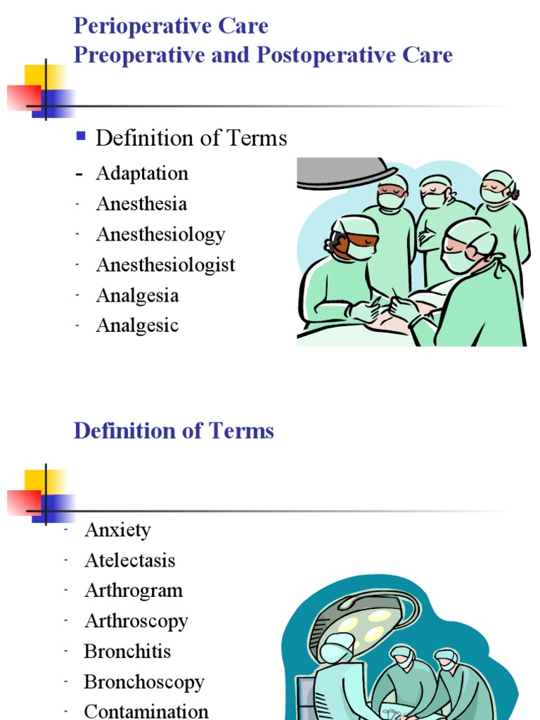 Definition of Terms - : Adaptation Anesthesia Anesthesiology ...