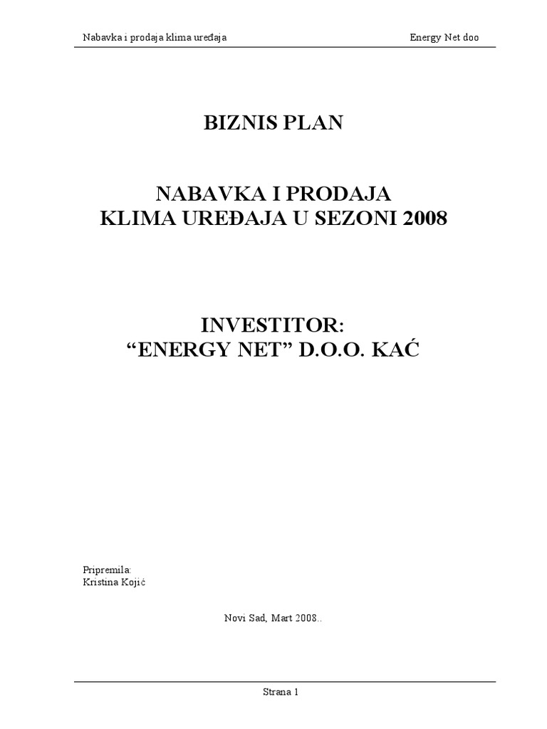 Biznis Plan